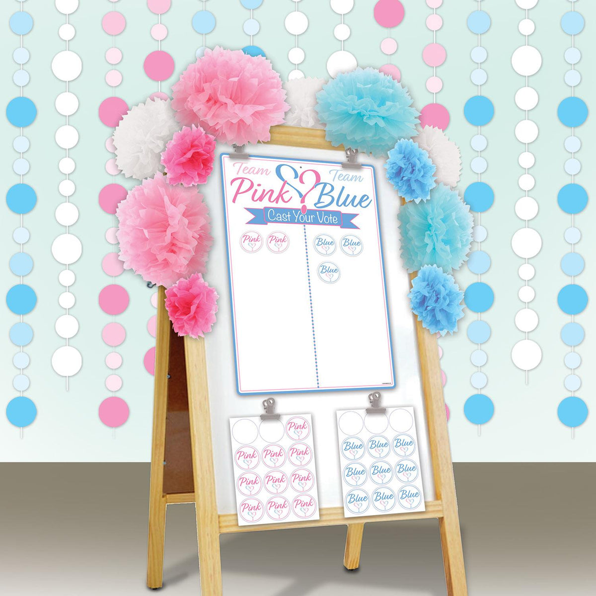 Gender Reveal Tally Board & Stickers – I Love Sparklers