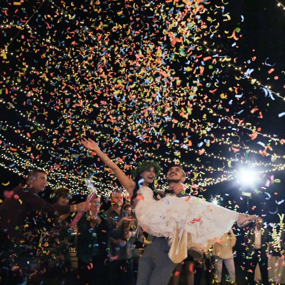 Biodegradable Multi-Color Confetti Cannon | Water Soluble Rainbow ...