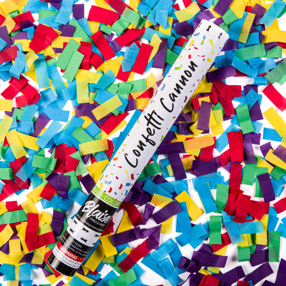 Biodegradable Multi-Color Confetti Cannon | Water Soluble Rainbow ...