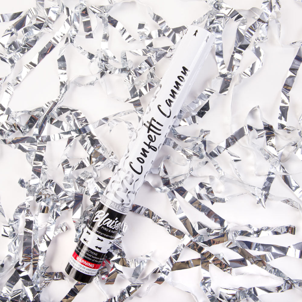 Silver Metallic Streamer Cannon | Silver Metallic Streamer | I Love ...